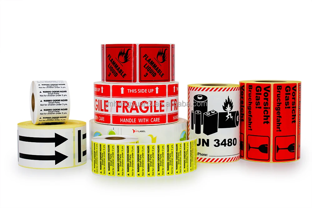 Custom Red Warning Label - Fragile Sticker for Shipping