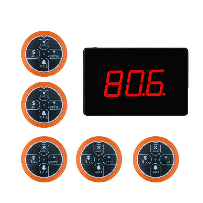 433mhz Frequency 200m Open Area Receive Distance Restaurant Table Call ...