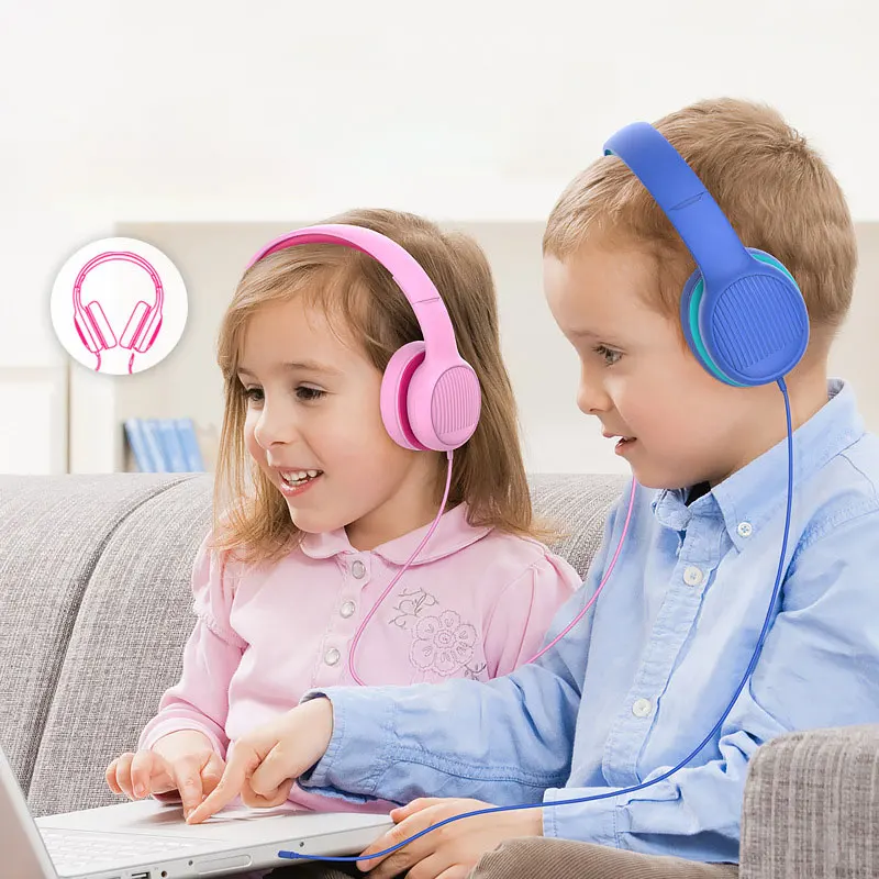 3.5mm Headband 85DB Headset Children Headphones Girl Design Wired ...
