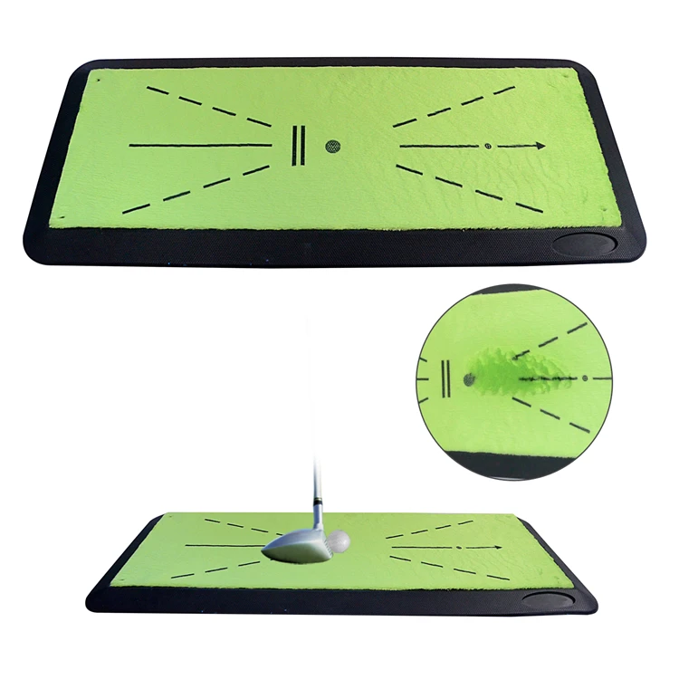 Portable Rubber Bottom Mini Golf Swing Hitting Mat 19"x8" Golf Training ...