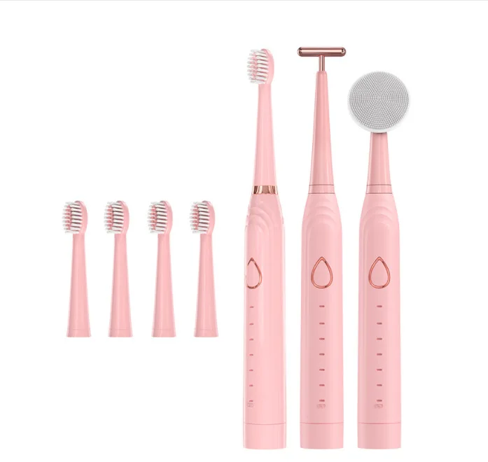 Electric Tooth Brush Facial Massager Brush 7 In 1 Adult Usb Charging ...