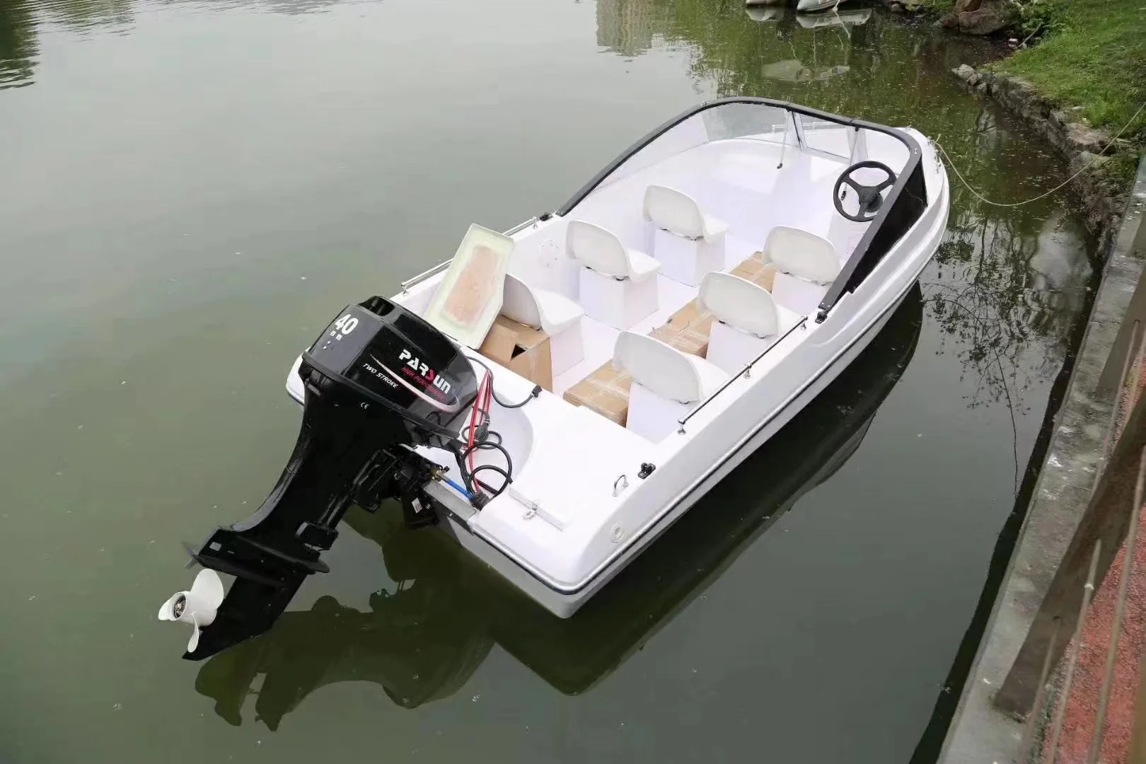 Glass Fiber Reinforced Plastic Speedboat 4/6/8 People Open Boat ...