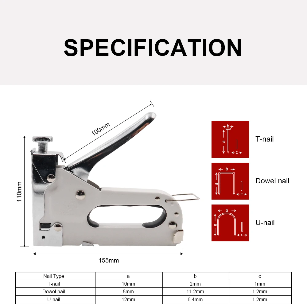 Manual Gs Tacker Stapler Framing Wood Sewing Fence Manual Hand Tool ...