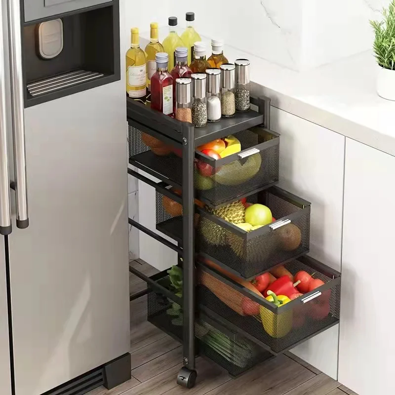 Kitchen Drawer Basket Fruit And Vegetable Storage Rack Floor Home ...