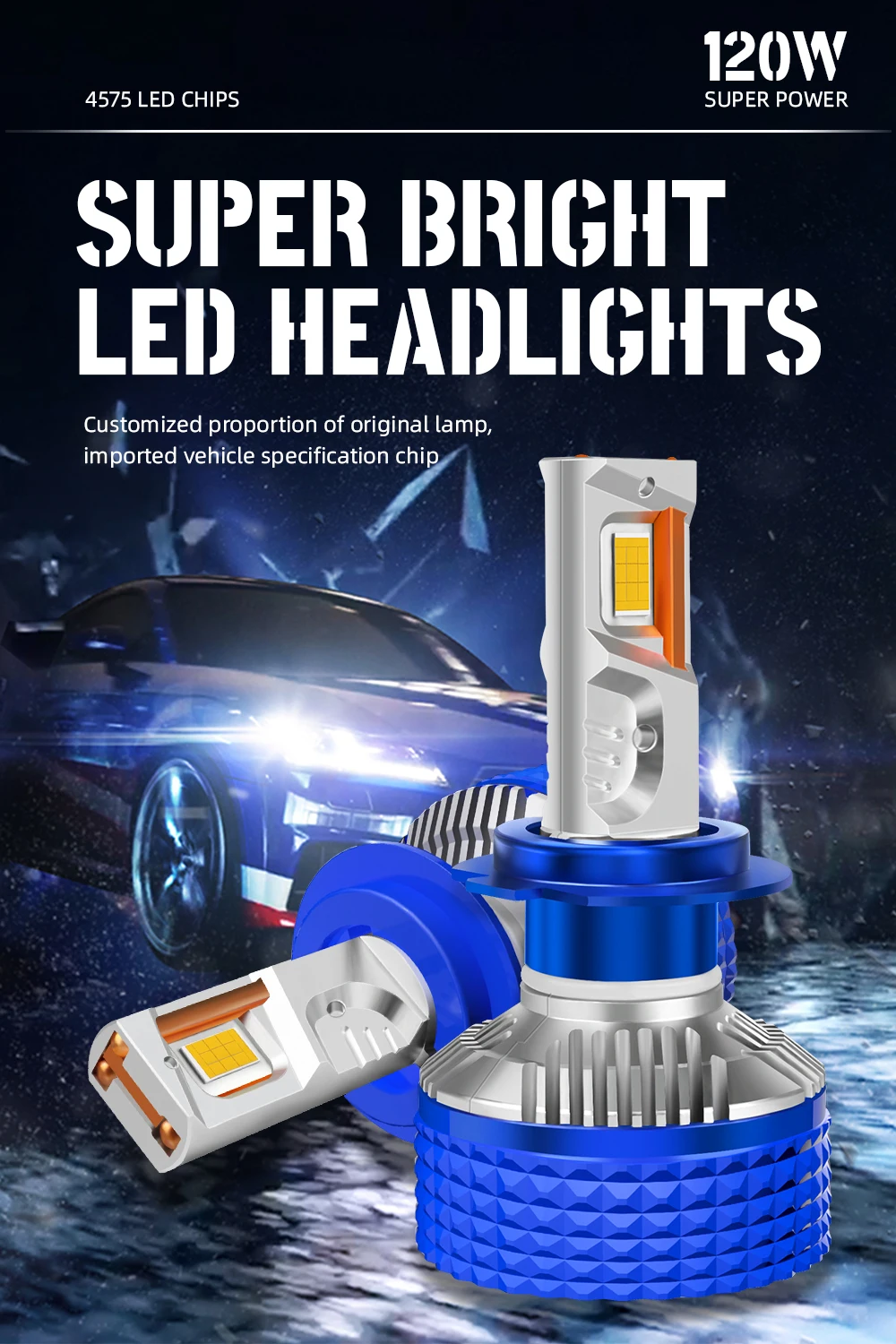 Ake Df1 240w Led Headlights H7 Universal 6000k White 360 Degree Beam H11 Led Canbus 12v 17000lm ...