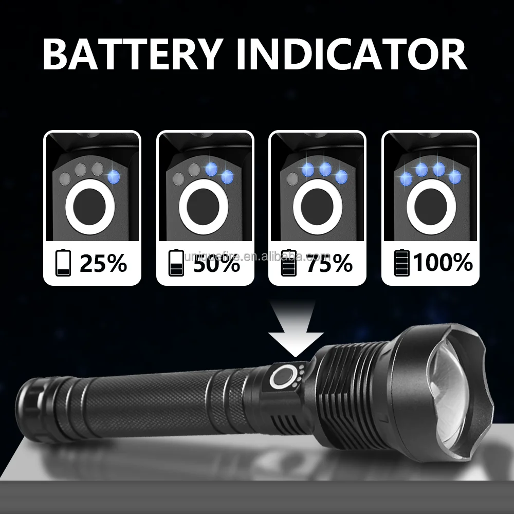 Uniquefire T30 - Powerful 26650 Battery Flashlight for Camping