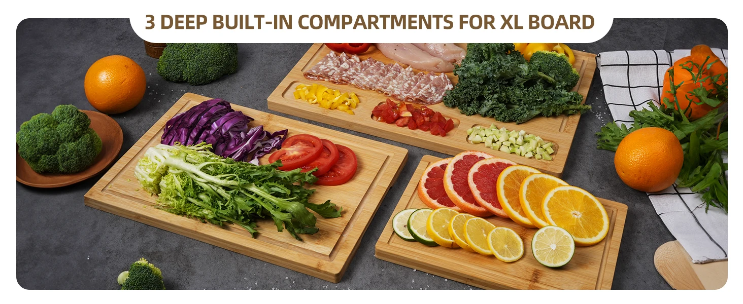 Custom Extra Large Organic Wood Butcher Chopping Block Kitchen Bamboo ...