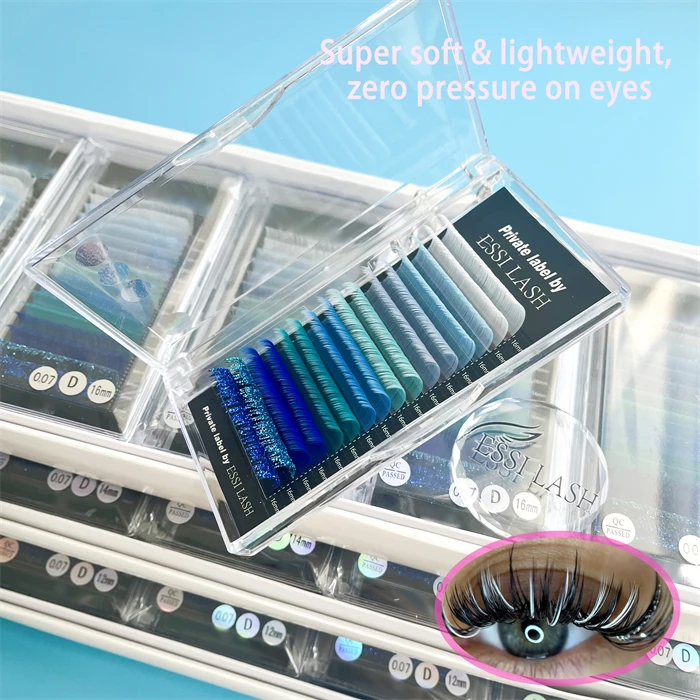 High Quality Korean Pbt Lash Extensions Fluffy Matter Black Volume ...