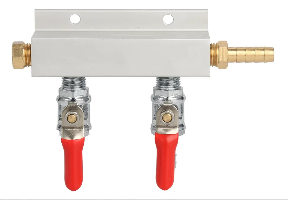 2 Way Gas Manifold Splitter Air Distributor Co2 Manifold Splitter 5/16 ...