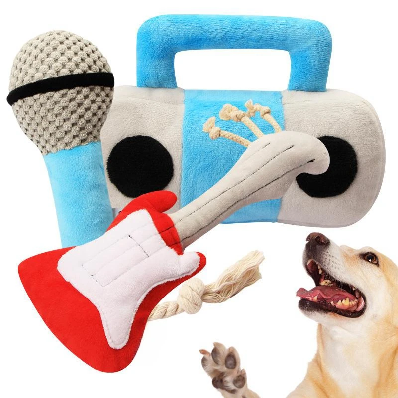 New Design Musical Instrument Pack Series Guitar Microphone Squeaky Dog ...
