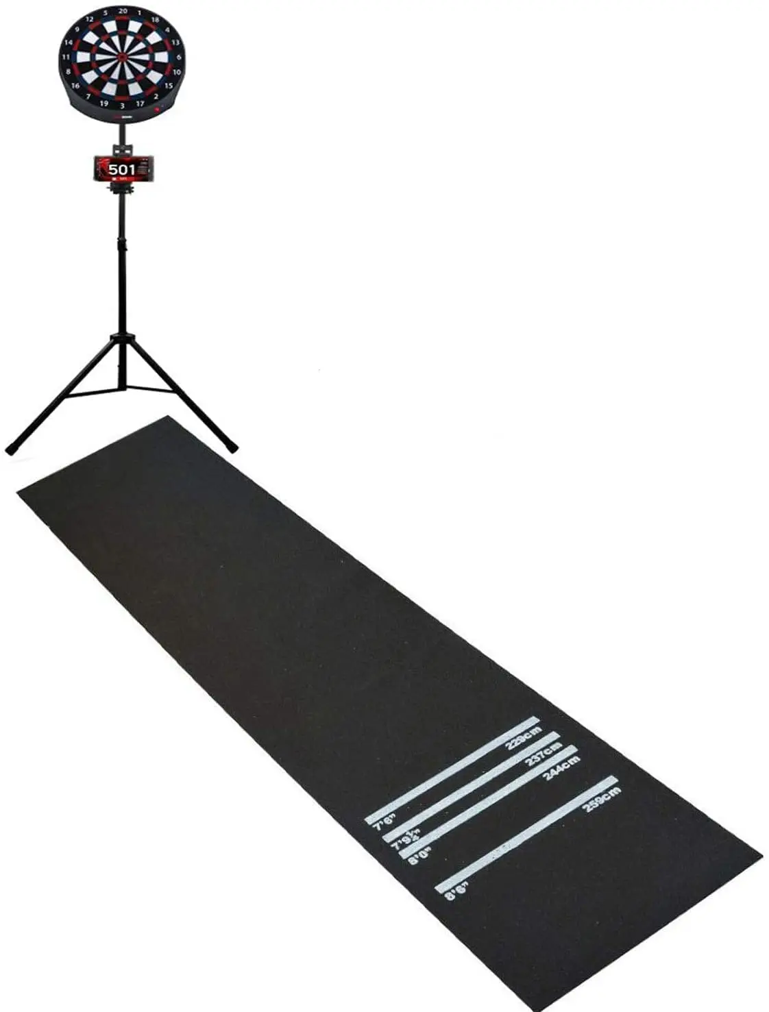 Dart Floor Mat with Throw/Toe Lines Rubber Backing Soundproof Floor ...