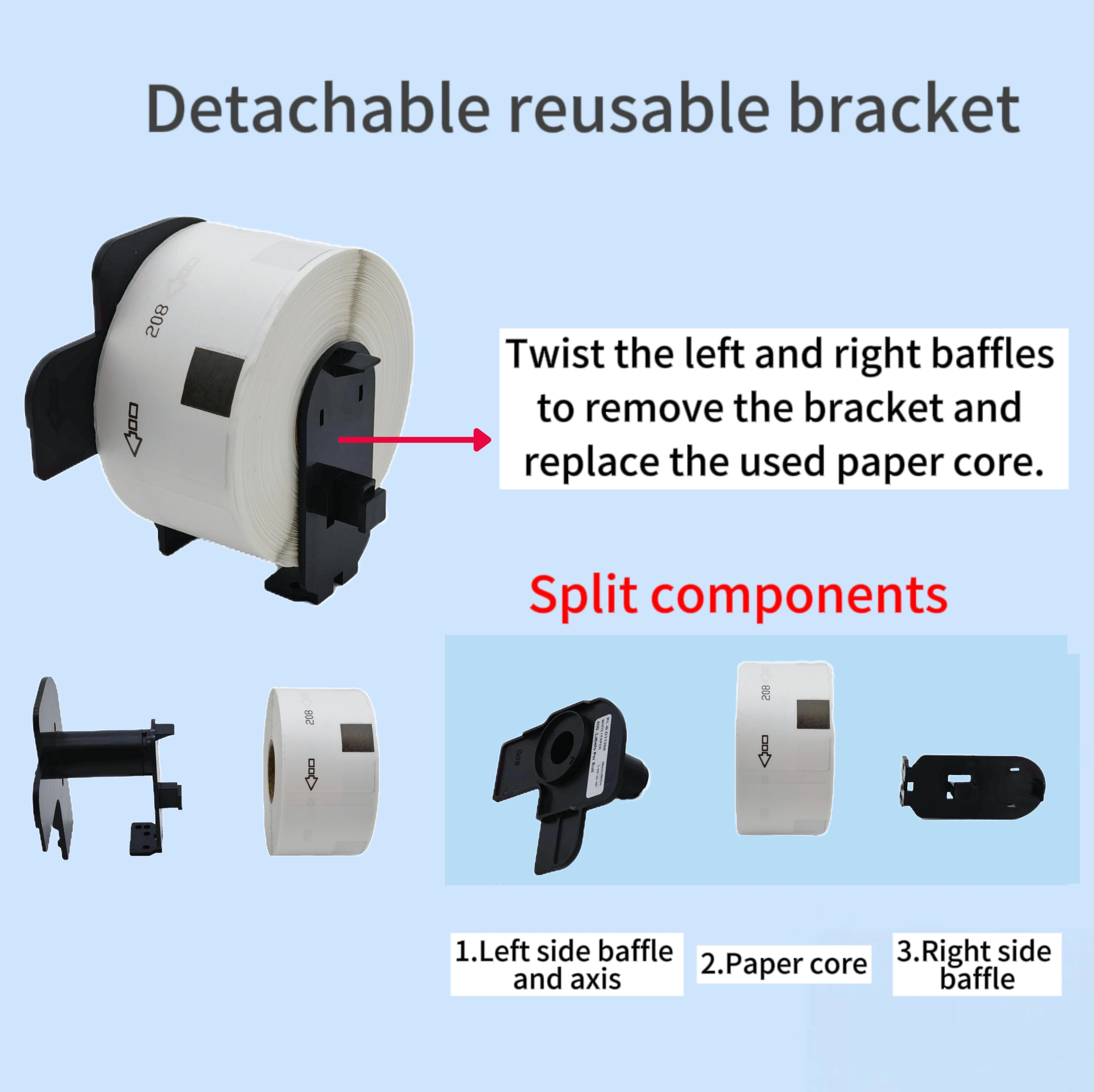 Rl-b-d11208 Label Waterproof Thermal Label 38mm X90mm Adhesive Shipping ...