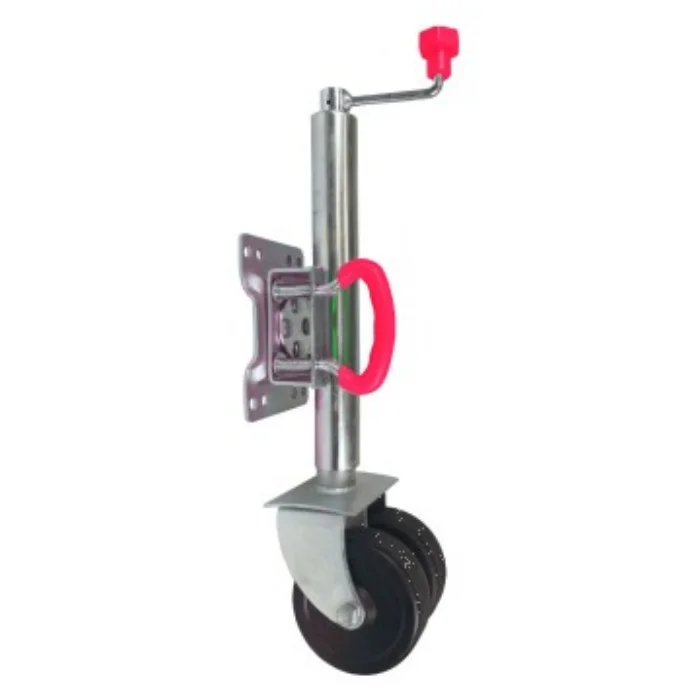Dual Wheels 1500lbs Trailer Jack With Bracket Top Wind Handle Swing Up ...