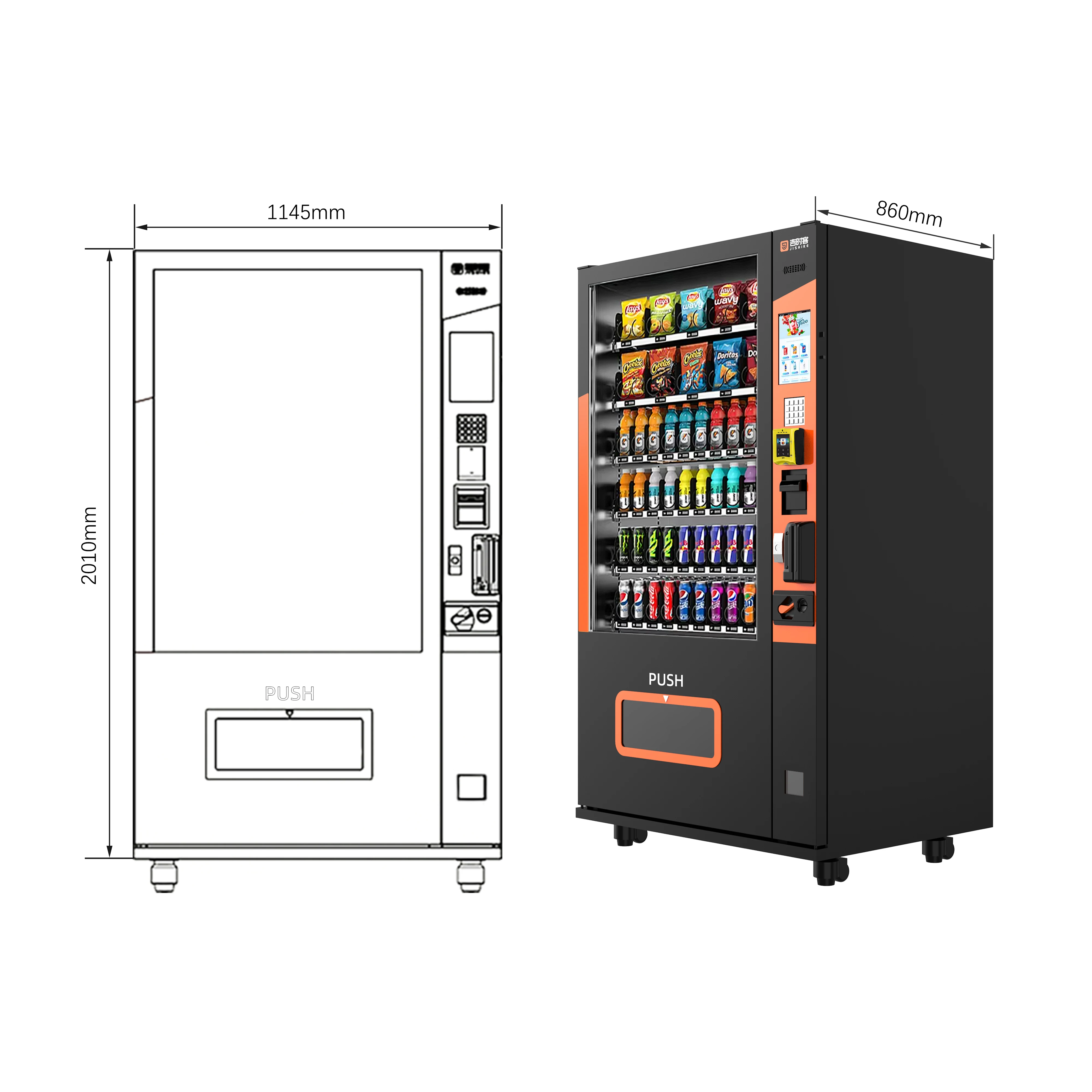 JSK Detergent Cold Drink Vending Machine for Small Business