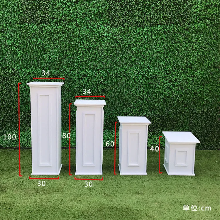 Square PVC Roman Column - Elegant Wedding Centerpieces