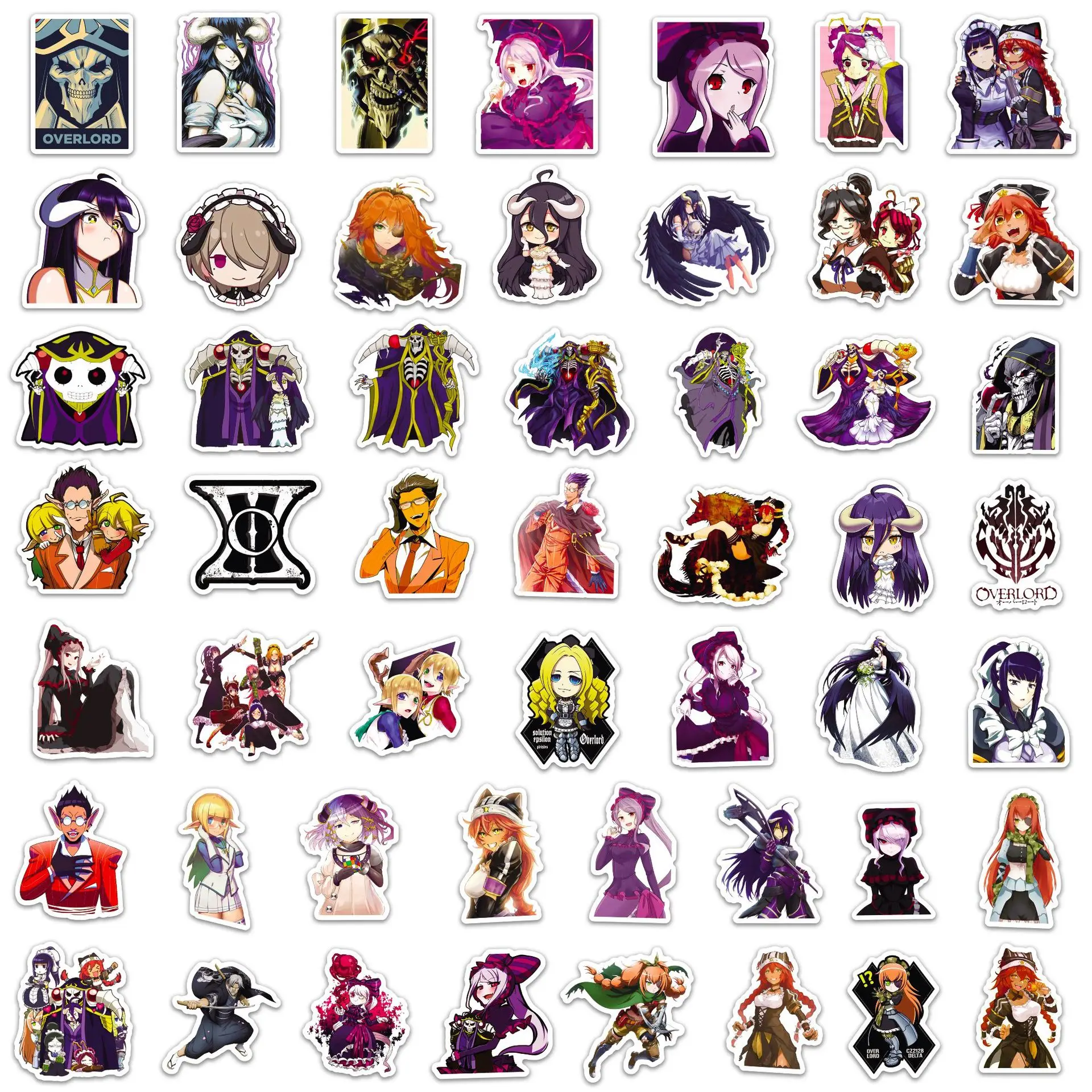 50pcs Comic Anime Overlord Stickers For Children Boy Shop Promotion ...