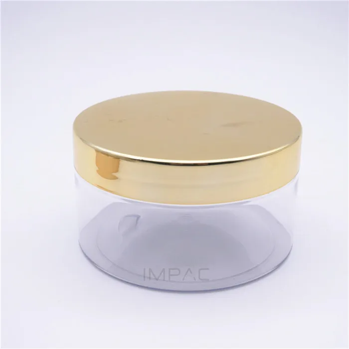 Customizable 10 oz PCR Plastic Gold Lid Cream Jars Container Wholesale ...