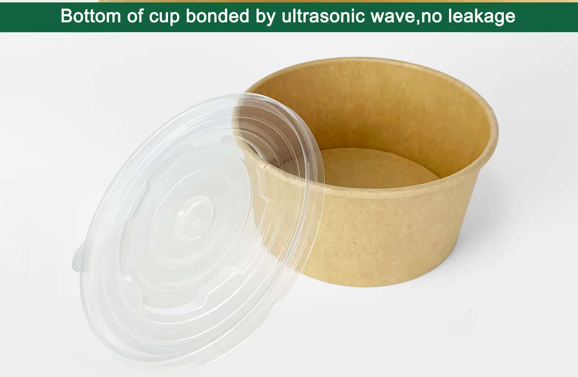 Eco-friendly Kraft Paper Salad Bowls with PET Lid