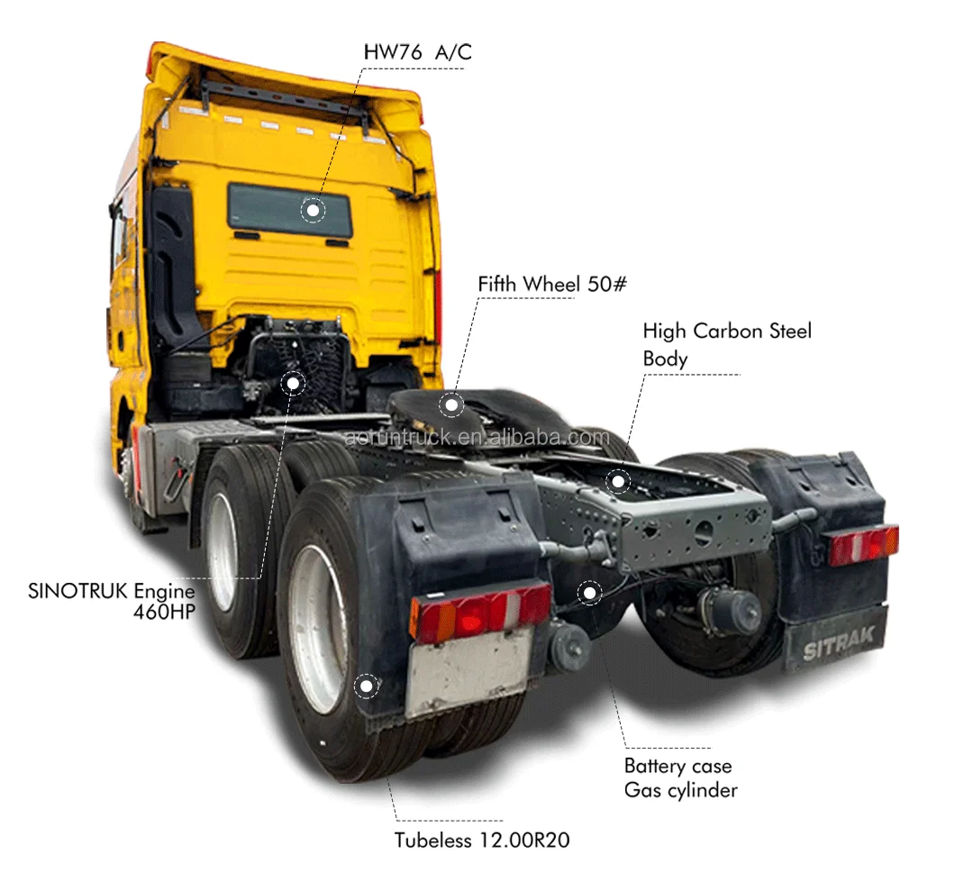 Sinotruk Howo Sitrak 540hp 6x4 10 Wheel Euro5 C7h G7 Tractor Head ...