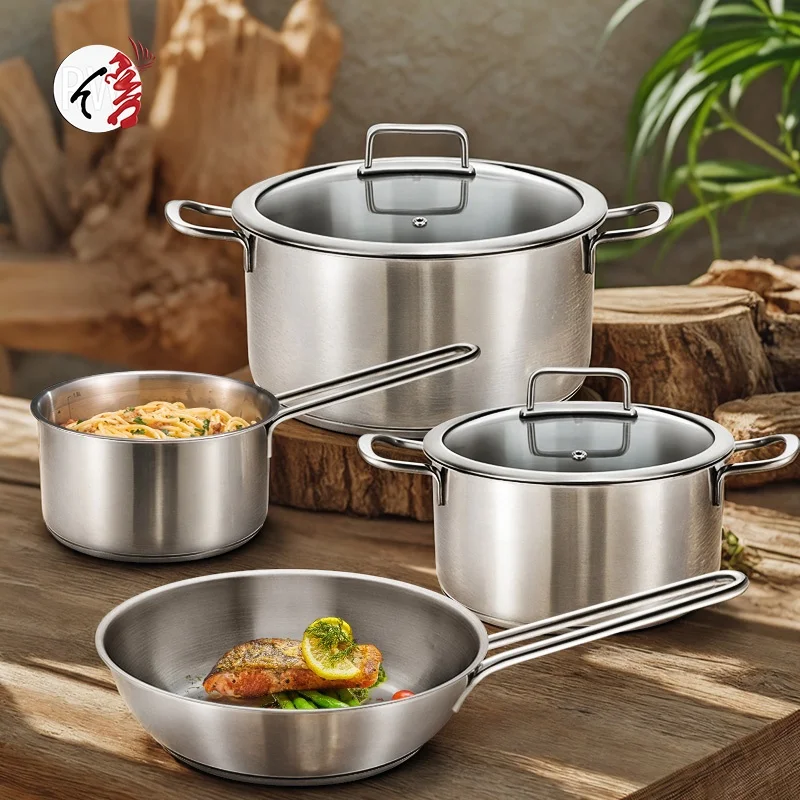 Factory Wholesale Classic Stainless Steel Induction Cookware Set 6 ...