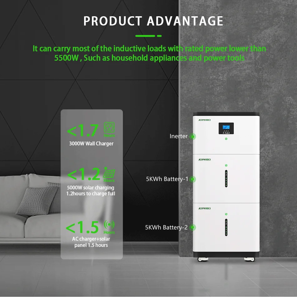 Joykoo 51.2v100ah Lifepo4 Battery Off Grid Stackable Power Bank Station ...