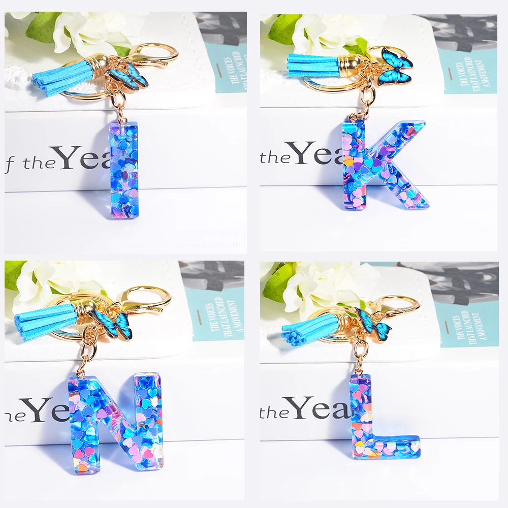 Wholesale Custom Initial Keychains - Cute & Blue Designs