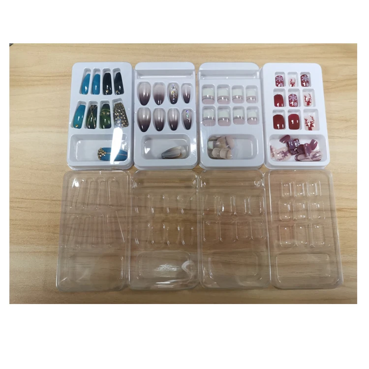 Plastic Nail Trays for Short & Small Nails - Reusable Press on Nails ...