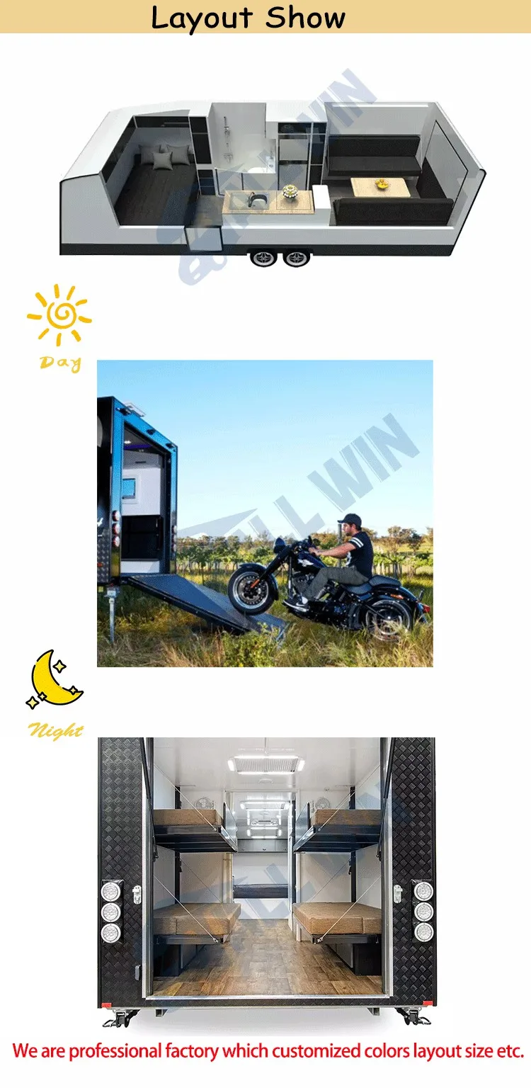 Allwin Rv 19ft Toy Hauler Rv Caravan Offroad Camper Trailers With Slide ...