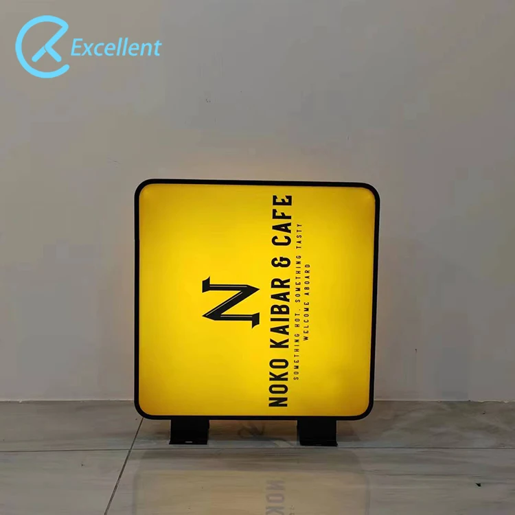 Custom Design Outdoor Business Box Signs Store Display Sign Circular Circle Led Advertising ...