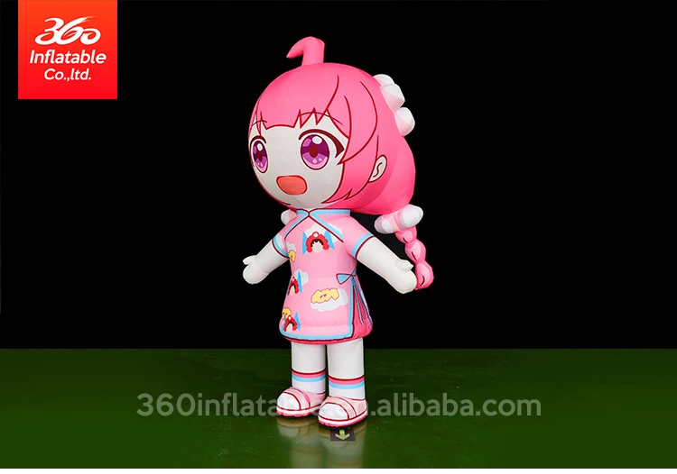 Moving Inflatable Girl Mascot - Custom Advertising Costumes
