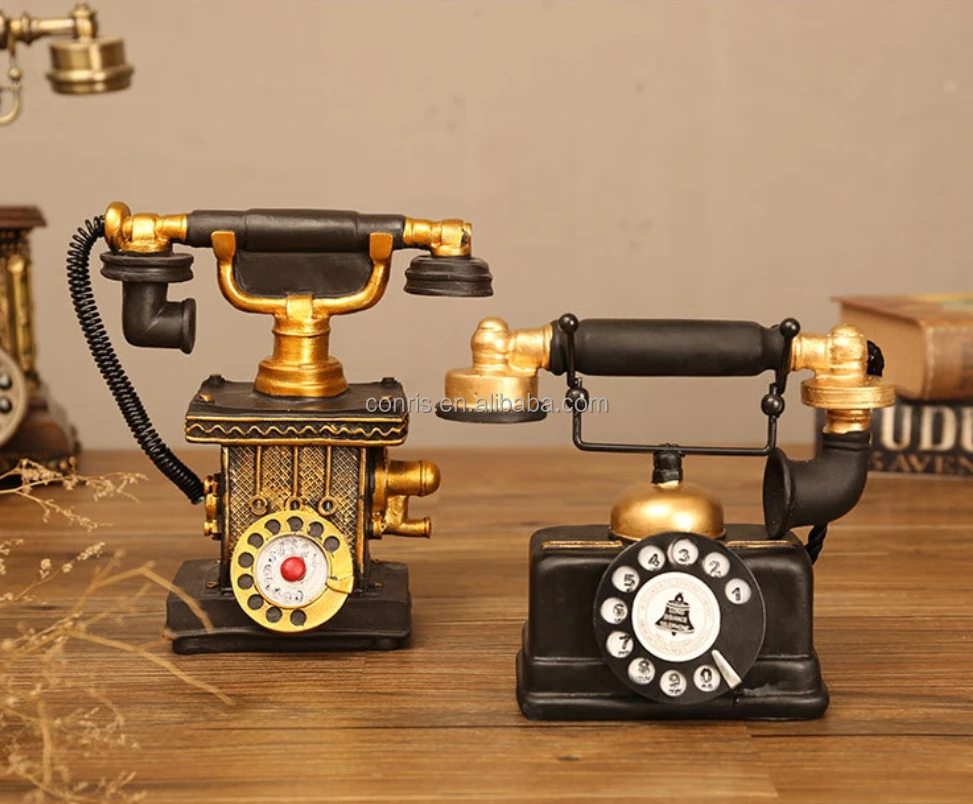 Classic Antique Retro Vintage Resin Telephone Decorations Old Fashon ...