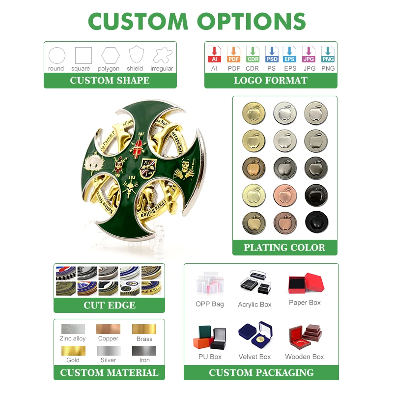 High Quality Custom Enamelled Challenge Coins Personalized Free Design ...