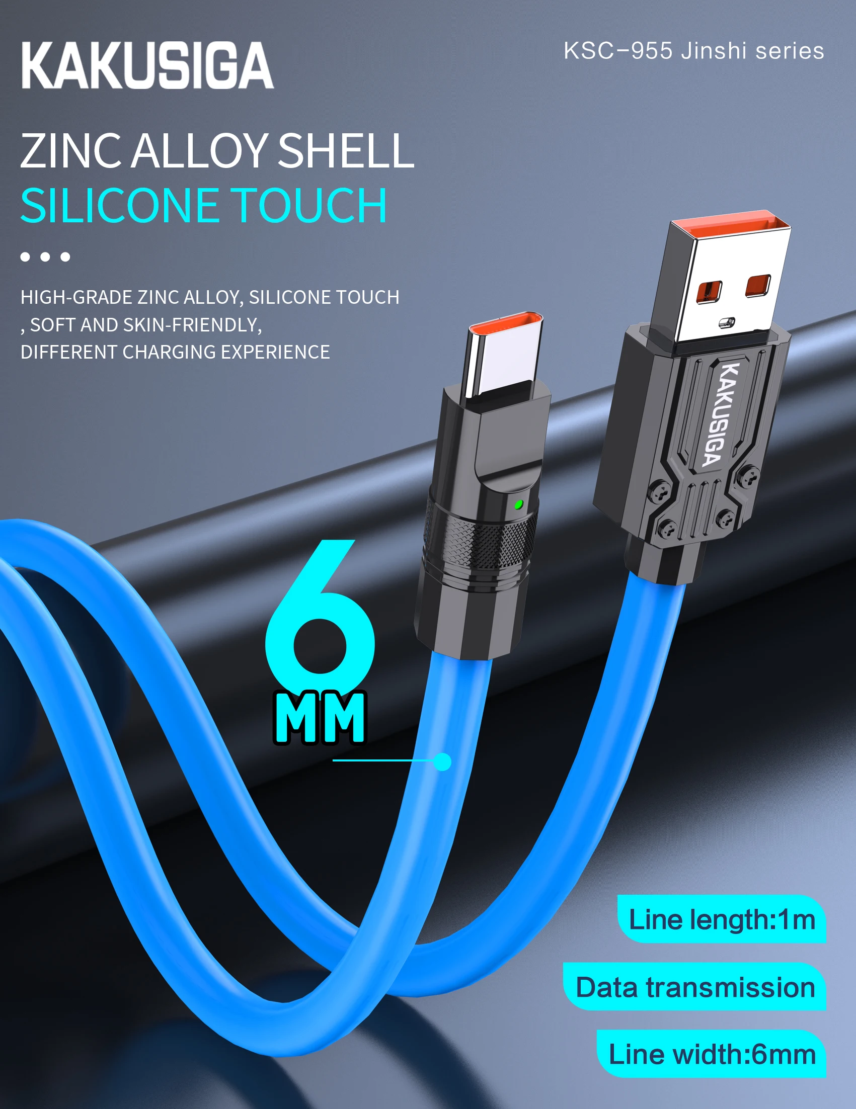 KAKUSIGA USB Smart Charging Phone Data Cable - Fast & Safe