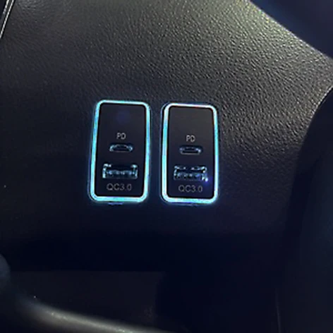 Car Socket PD Adapter Hole Modified USB Charger for Toyota