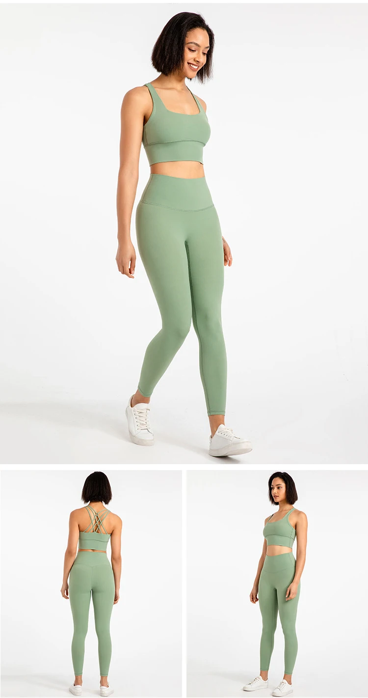 Lq8815 Women Sports Wear Active Wear Set Workout Sets 2 Piece High ...