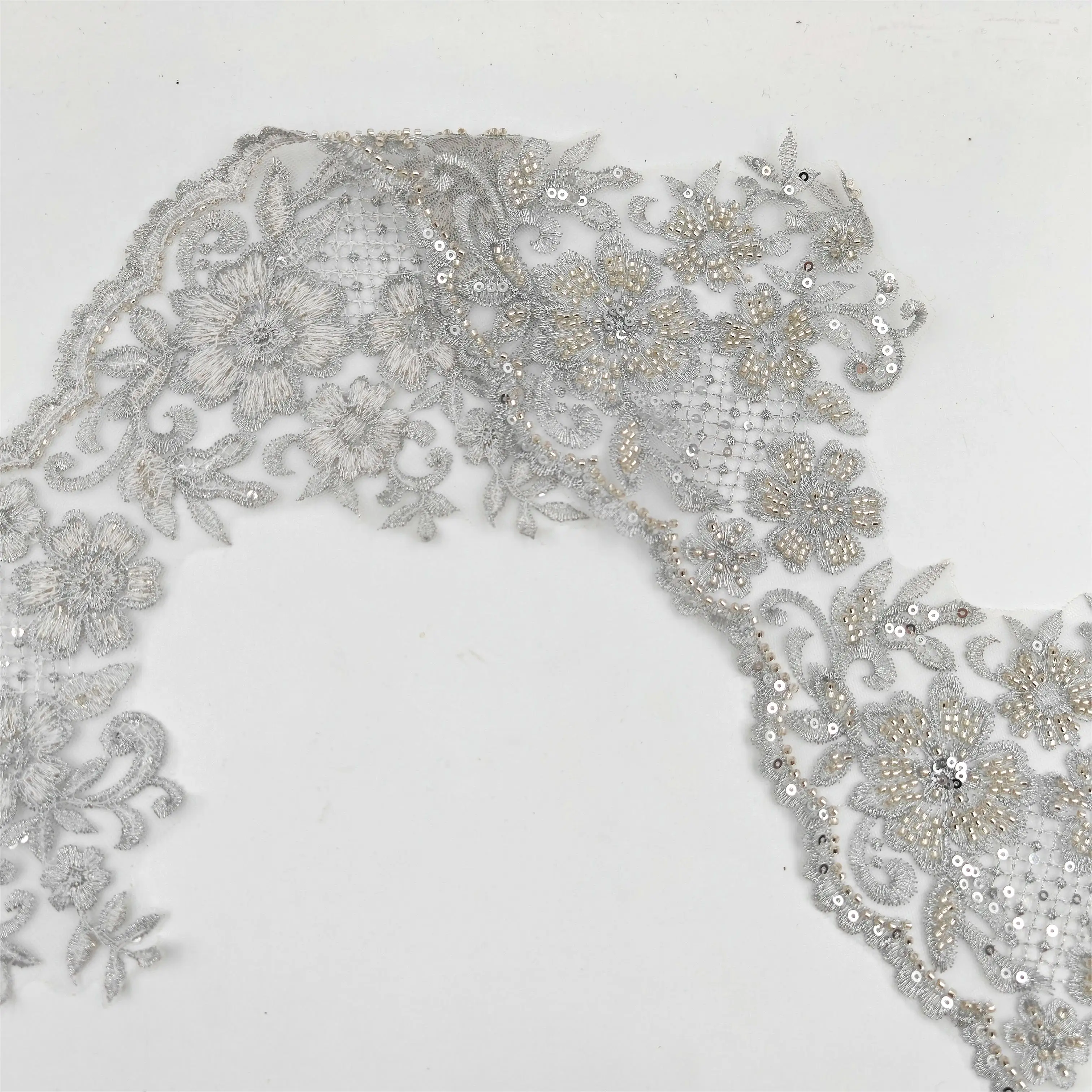 Wholesale Price Luxury Beaded Lace Embroidery Bridal Bead Lace Trim ...