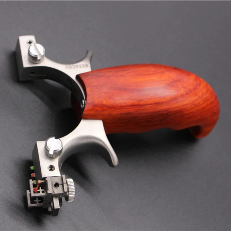 Stainless Steel Bow Head +solid Wood Handle Slingshot Hunting Outdoor ...