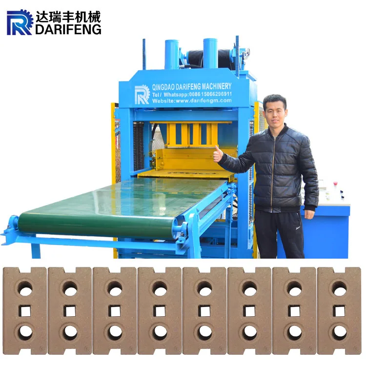 Df4-10 Hydraulic Press Makiga Fully Automatic Clay Earth Interlocking ...
