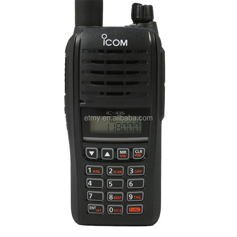 Original Vhf Air Band Icom Ic-a16e Handheld Two Way Radio Walkie Talkie Communication Aviation ...