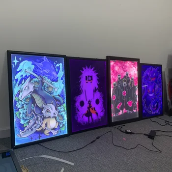16x24 24x36 27x40 Anime Pictures Backlit Led Poster Frame Black Led ...