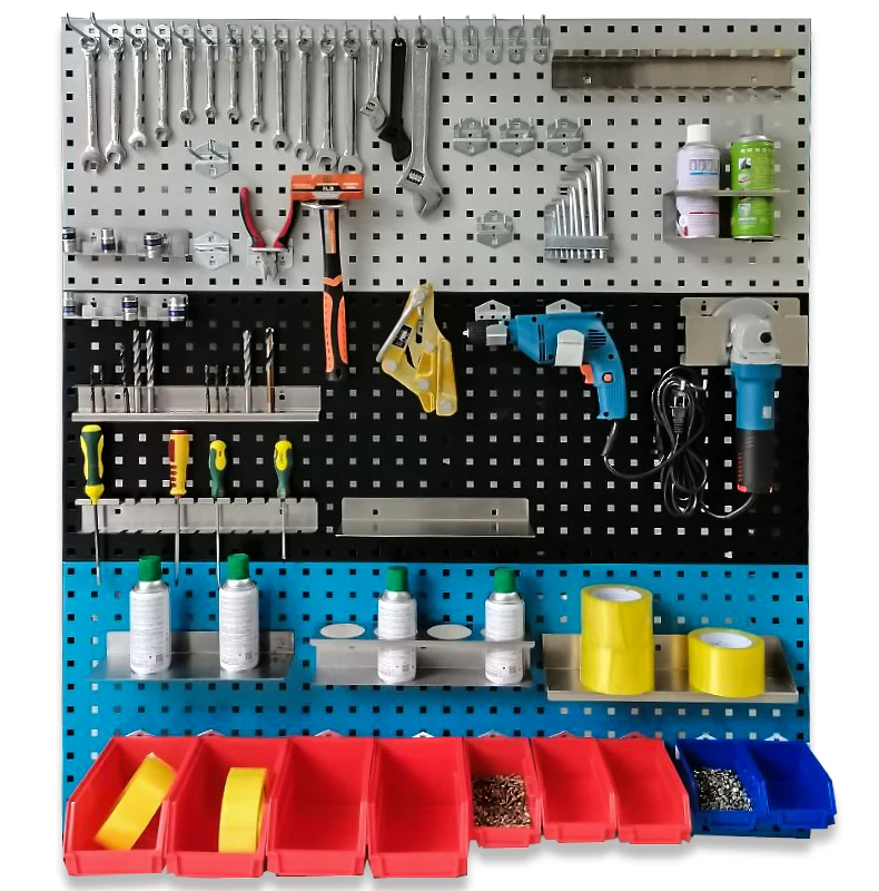 Pegboard Wall Organizer Garage Metal Pegboard Standard Utility Tool ...