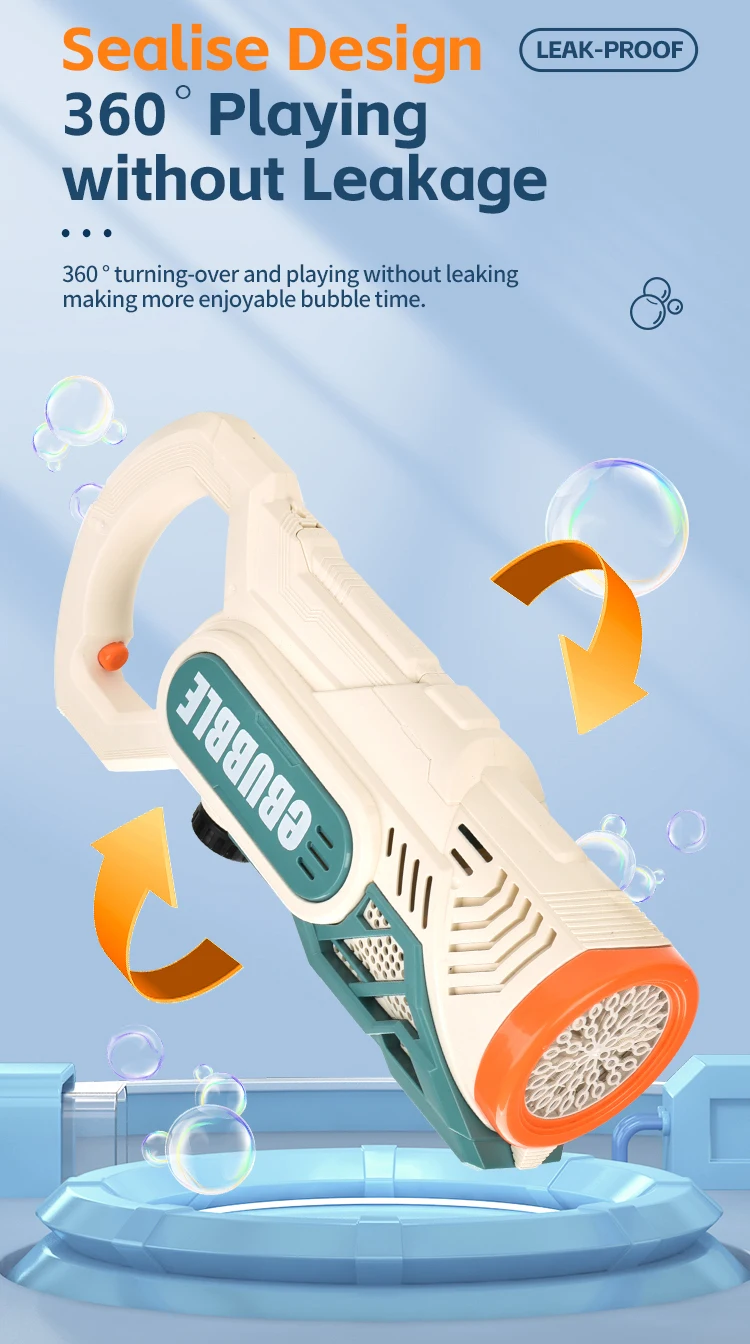 39 Holes Electric Bubble Blower Gun Toys Automatic Bubble Blower ...