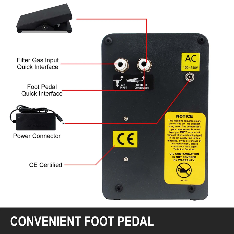 Pneumatic Jewelry Engraver Machine - 110V/220V Handpiece