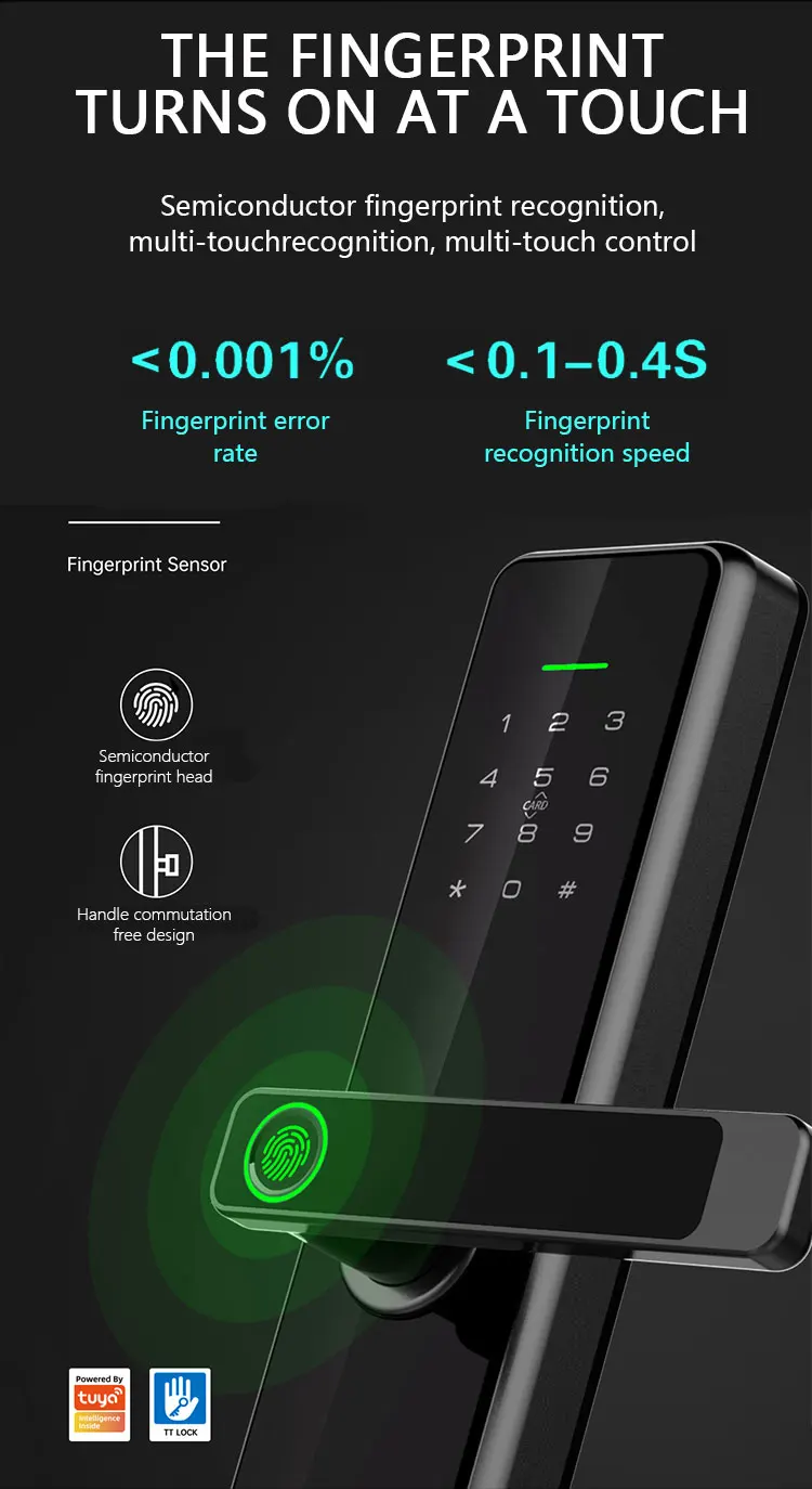Doorplus Waterproof Smart Lock Wifi App Control Biometric Smart Door ...