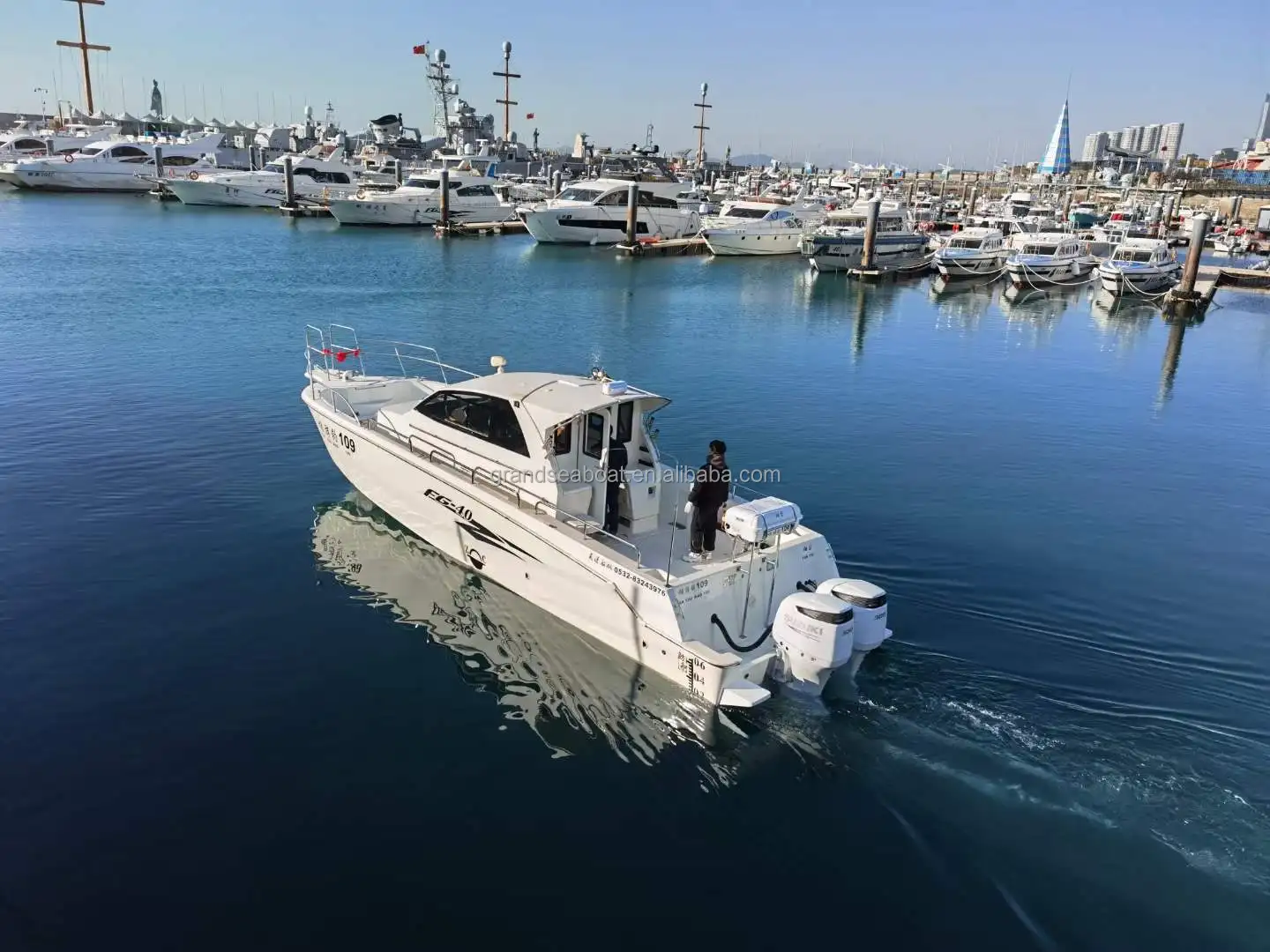 40 Foot Speed Boat - Grandsea HD-F40B Fiberglass Fishing Boat