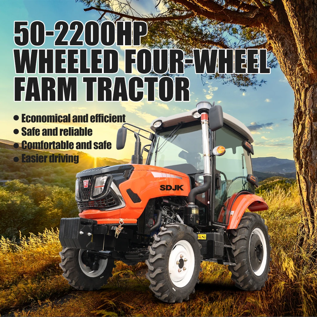 Newest Multifunctional Small 50hp Farm Tractor New Mini 4wd Wheeled 100 ...