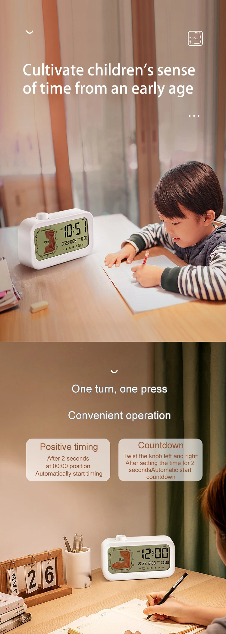 Digital Visual Rechargeable Time Timer Countdown Countup 60 Minute
