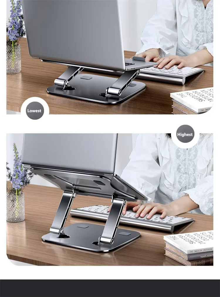 X1104-1 Ergonomic Aluminium Alloy Foldable Computer Stand Portable ...