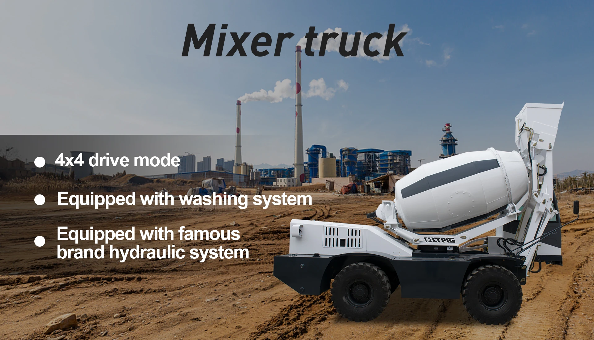 Secsun High Quality Self Loading Cement Ltm35a 3.5cbm Concrete Mixer ...
