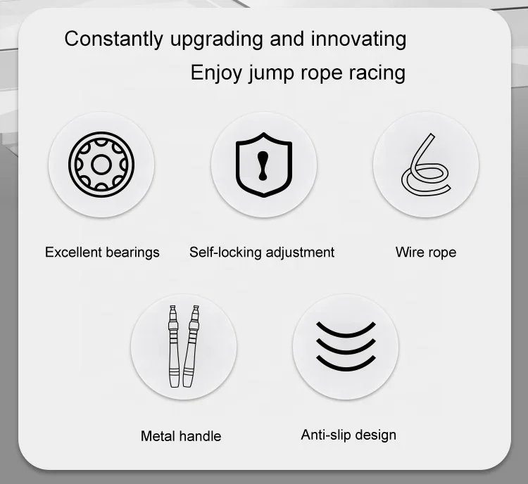 High Speed Beaded Jump Rope Self Lock Fitness Jump Rope Aluminum Alloy ...